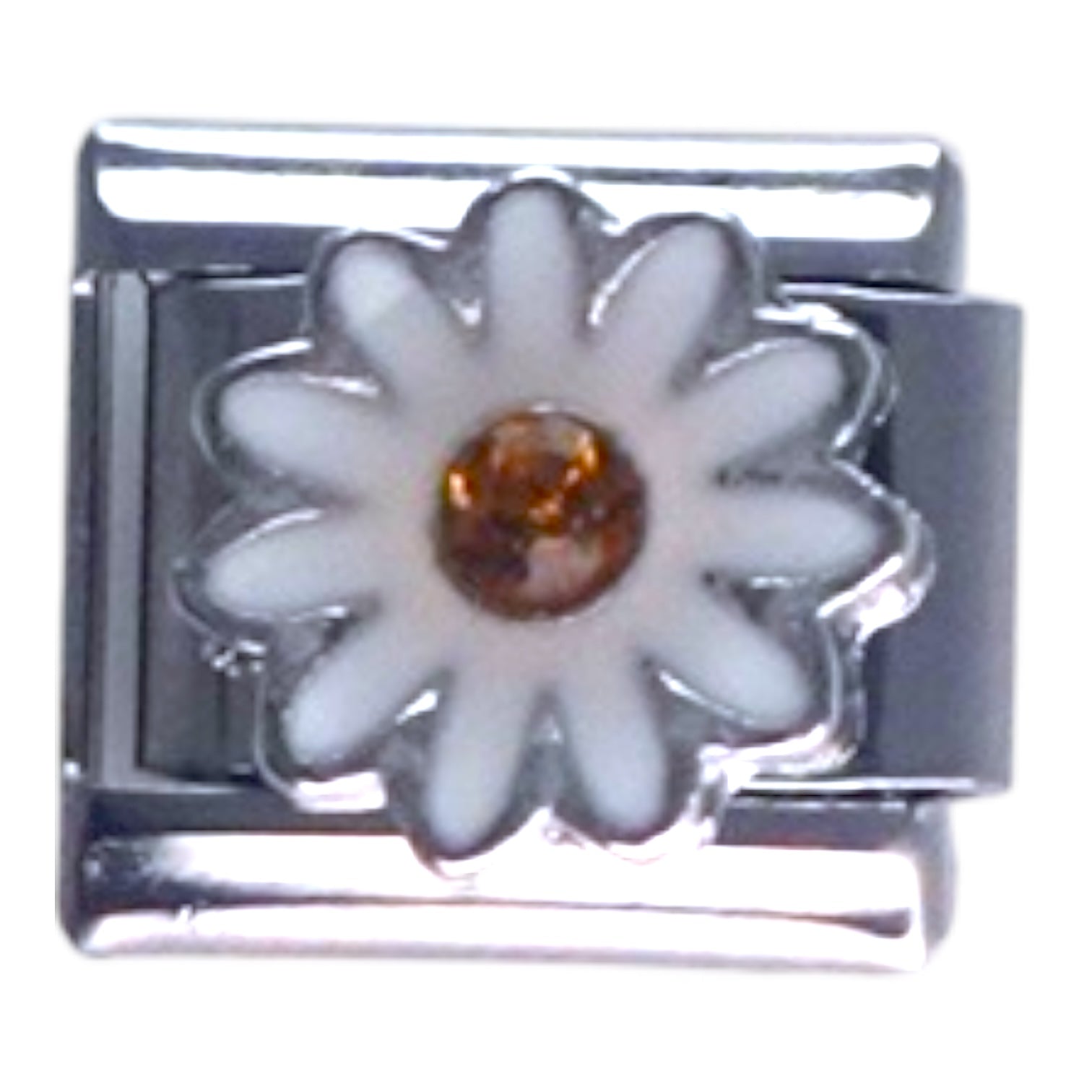 Daisy Silver Italian Charm – cutandcropped
