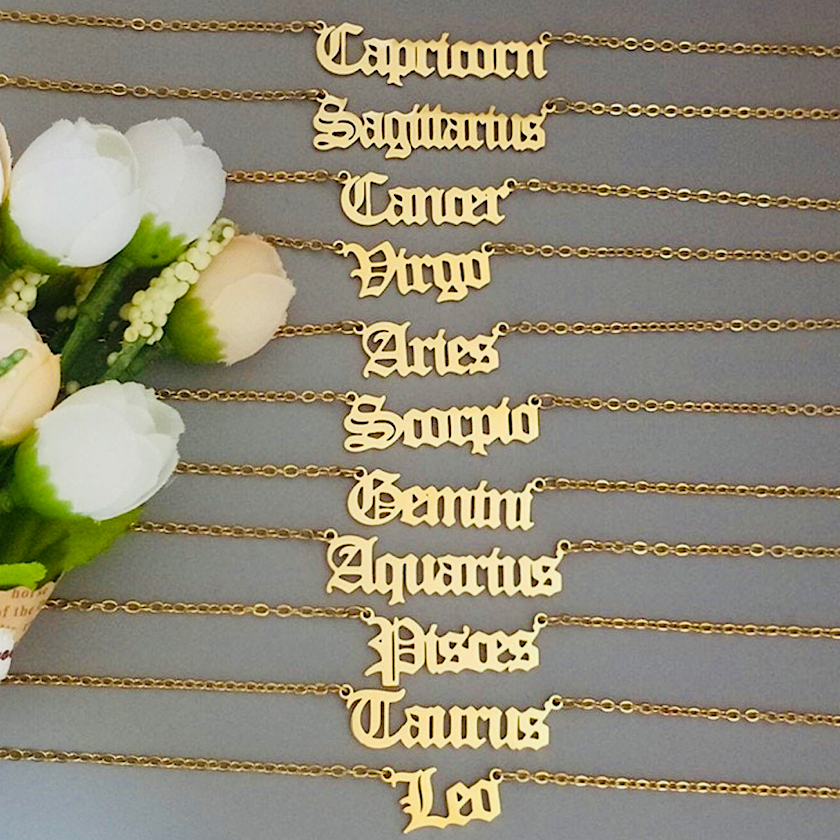 Zodiac Sign Necklaces - cutandcropped